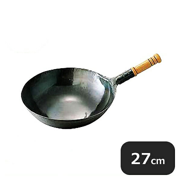 鉄打出木柄北京鍋 27cm カンダ （001056） 商品詳細 シリーズ - アイテム 中華鍋 サイズ 内径270mm 深さ80mm 板厚1.2mm 容量 - 材質 本体:鉄　柄:天然木鉄打出木柄北京鍋 27cm カンダ （001056）
