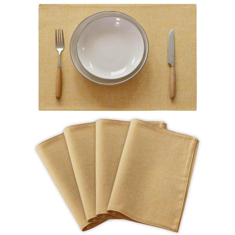 Demetex Linen Placematsサイズ：約48cm x 33cm。 市販のランチョンマットをいくつか比較した結果、最終的に48cm x 33cm サイズが最適であると判断しました。このサイズは通常のランチョンマットよりも大きい...