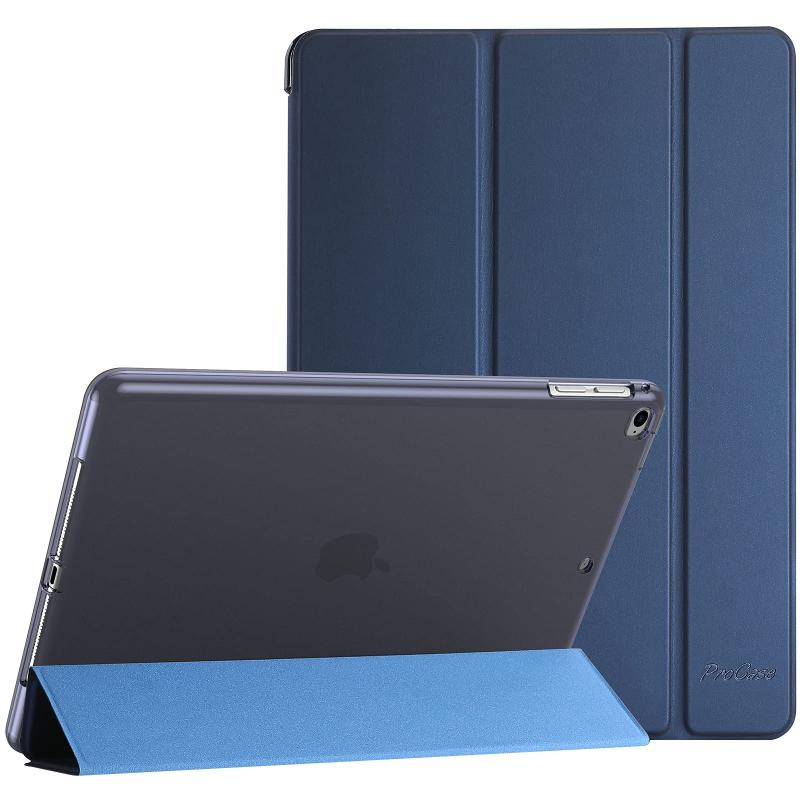 ProCase iPad 9.7 ケース 6世代 2018/ 5世代 2017, iPad Air 2 1 保護カバー, 3つ折り スマートケース TPUバックカバー スタンド機能 - ネービー✅【適用端末】Apple iPad 9.7” ...