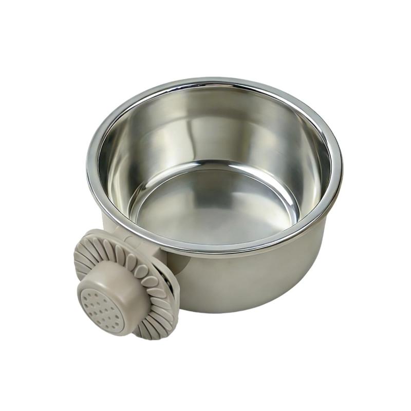 ペットぶら下げボウル ペットボウル ハンガー ゲージ用 ペット食器 餌入れ 固定 猫 犬 うさぎ 小動物用 食器 (1個-L-グレー)ケージに固定して、フードボウルやボウルとして使うことができます。安定性良い、ペットが餌/水飲みボウルを誤っ...