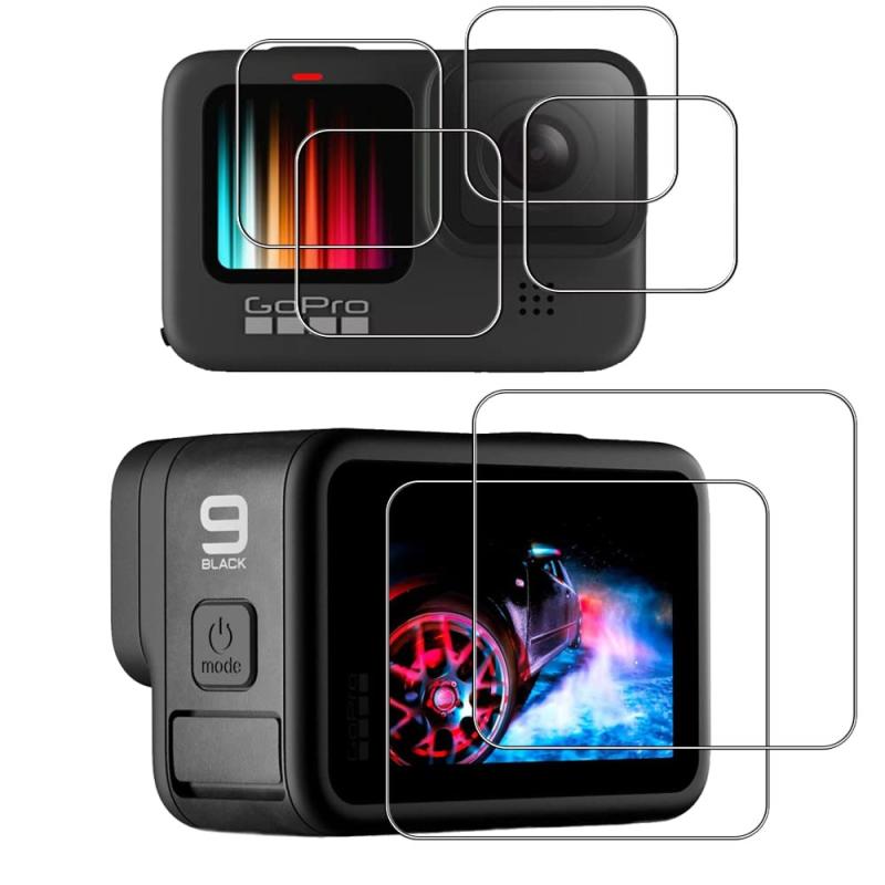 【2枚セット】For Gopro Hero 12 Gopro Hero 11 GoPro hero10 HERO9 Black 用 ガラスフィルム 強化ガラス 旭硝子製 FOR GoPro hero 10 HERO9 Black フィルム ...
