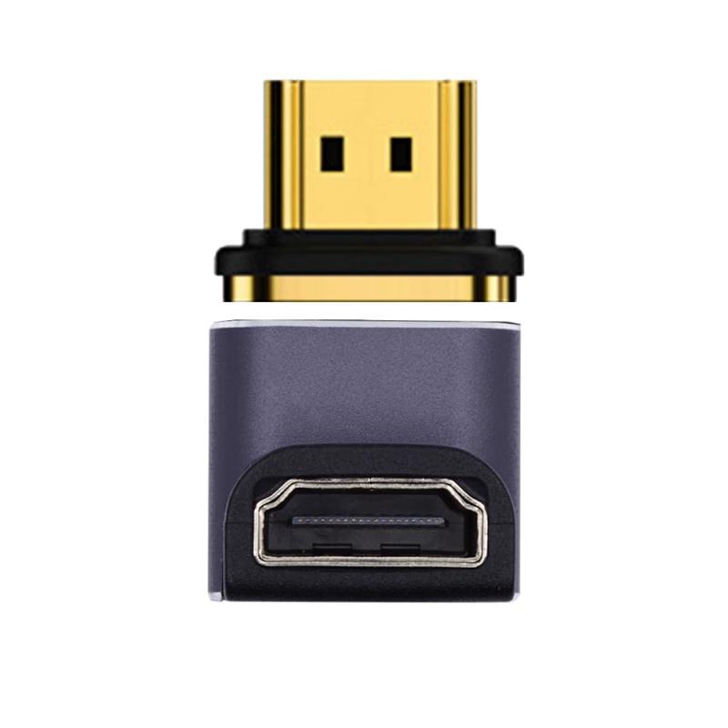 Cablecc 8K 磁気コネクタ オス - メス 90 度下向き角度 Type-A HDMI 2.1 ストレート ビデオ アダプター ラップトップ HDTV 用磁気吸引インターフェース強力な吸引力、脱落しにくい、磁気接続はほとんどの意図し...