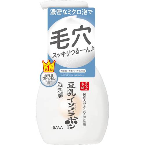 商品特徴 ■九州産大豆ふくゆたか使用の豆乳発酵液※1に加え、高純度豆乳イソフラボン※1を配合。 豆乳のミクロ泡が、毛穴の奥まですっきりつるーんとなめらかな素肌に。 ■ヒト型セラミド※2を配合し、洗顔後の乾燥からお肌を守ります。 アミノ酸系洗...