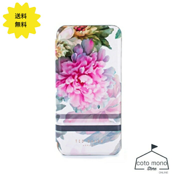 商品情報素材ポリウレタン、ポリカーボネート、90％ポリウレタン・10％紙（裏地）、マグネット、アクリル樹脂カバーブックタイプTED　BEKER　PAINTED　POSIE　iPhoneX/XSスマホケース　手帳型　ブックタイプ　花柄 TED...