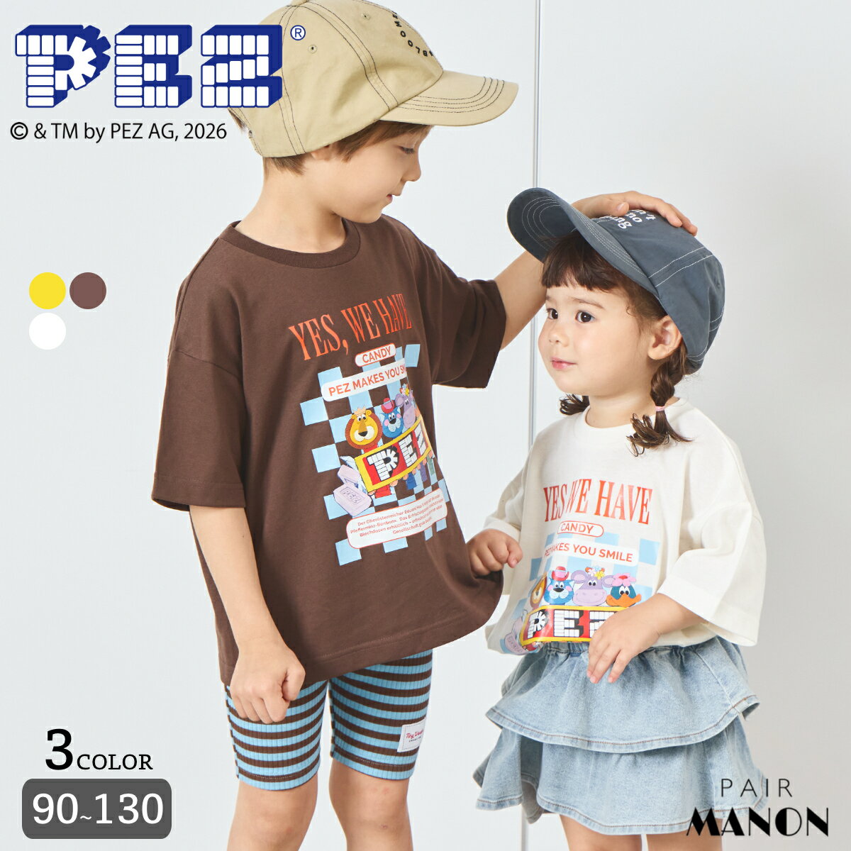 世界中で愛されるキャンディブランド「PEZ（ペッツ）」の人気キャラクターたちを主役にした、半袖Tシャツが登場！ カラーごとに異なる、どこか懐かしくてキャッチーなレトロアートが最大の魅力。 イエローはアメコミのコマ割りのようなポップなイラスト...