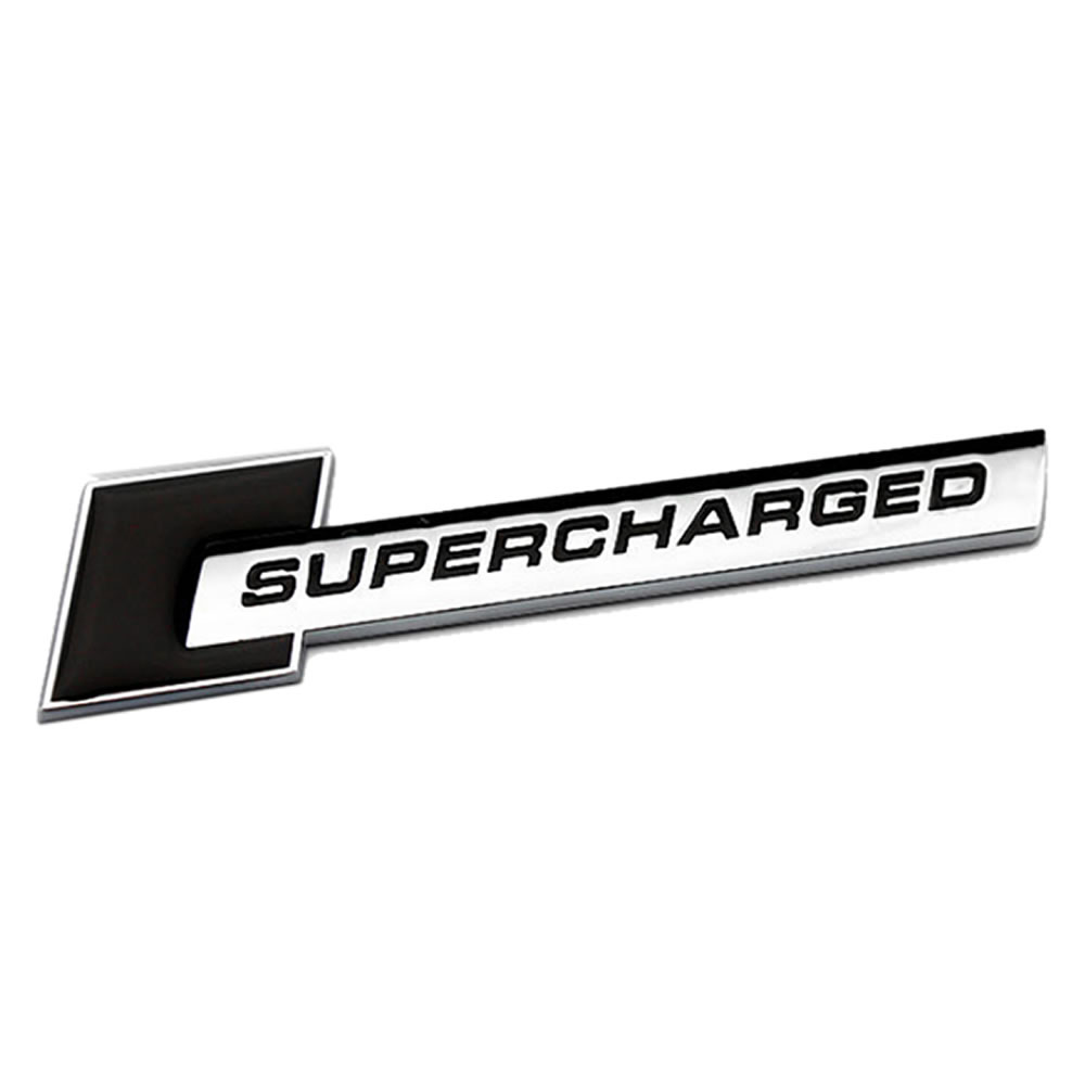 ■商品説明汎用のSUPERCHARGEDエンブレムです。マイカーを簡単にステッカーチューンでドレスアップ！定番から個性的なステッカー・エンブレムまでサッと貼るだけ、飽きたら剥がせばいいんです！リアに貼ってさり気なく個性をアピールするもよし、...