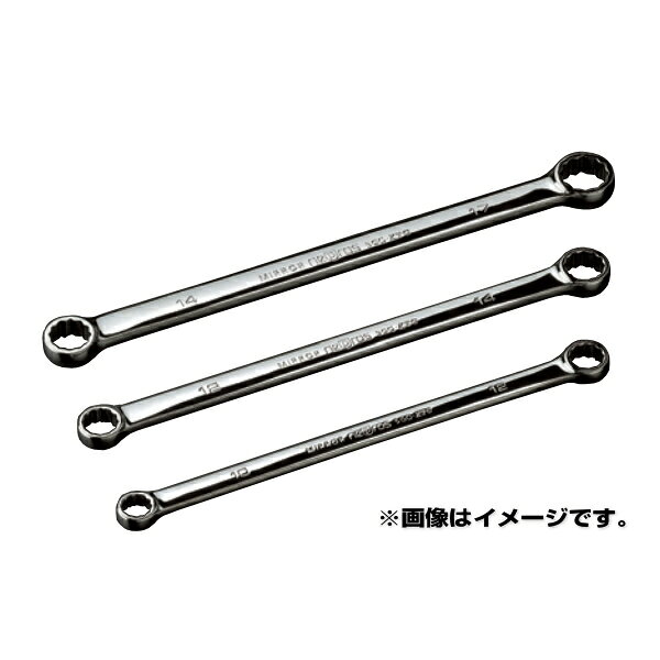 ●口径部は7°30′の角度を設け、レンチ裏表を使用することにより15°の範囲で作業が可能。狭い所での作業性を向上します。 ●口径部は応力の集中を防ぐことでボルト・ナットのエッジを傷めにくくし、より確実な締め付け・緩め作業が行えるパワーフィッ...
