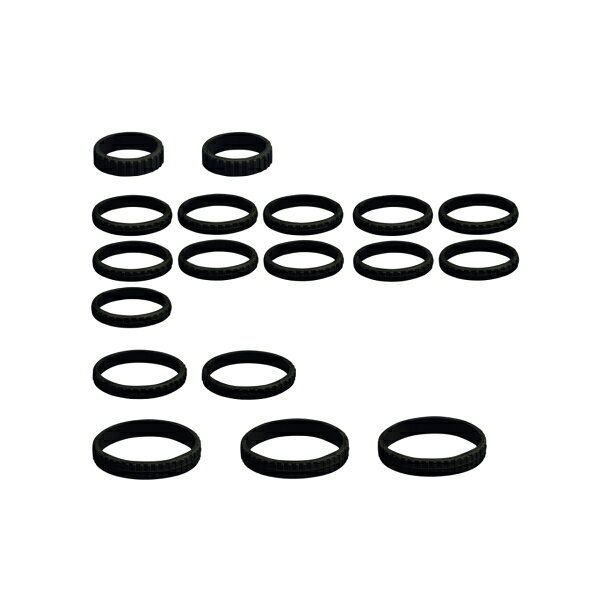 ●ネプロス駆動工具に採用されているゴムリングの交換用セットです。標準色の黒に加え、赤・青・黄のカラーバリエーションを用意しました。 ●No.6× 2個、No.8×11個、No.9× 2個、No.10×3個のセットです。　