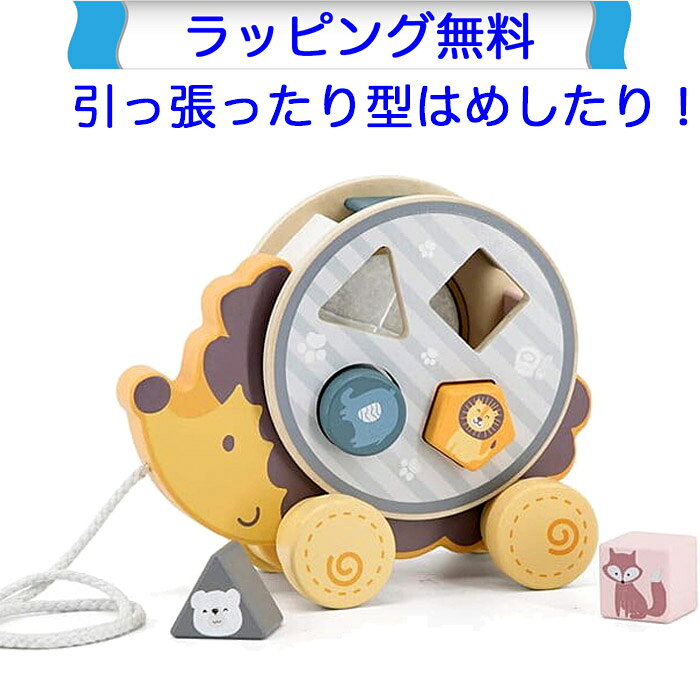 引っ張ってお散歩できる、型はめパズルの付いたプルトイ！ かわいいはりねずみさんと一緒にお散歩できる引っ張って遊ぶプルトイとしても、型はめとしても遊べます。 はりねずみが進むと、背中のパーツがくるくると回る楽しい仕掛けです。 ■本商品は名入れ...