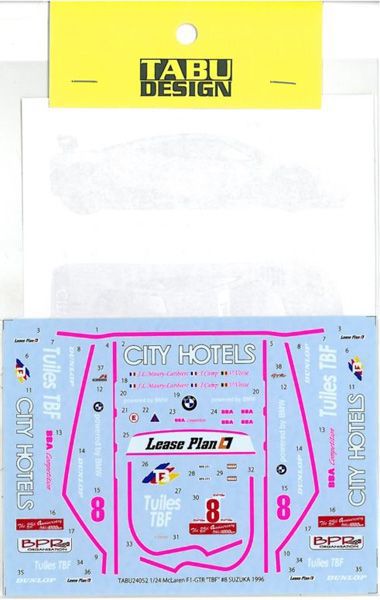 TABU-24052 1/24 McLaren F1-GTR "TBF"#8 SUZUKA 1996(F社1/24　Short　TailL対応）