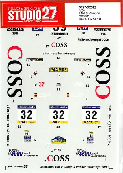 DC-342 1/24 LANCER　Evo.Vl "COSS"CATALUNYA　'00