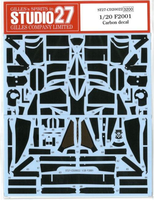 CD20022 1/20 F2001 Carbon decal