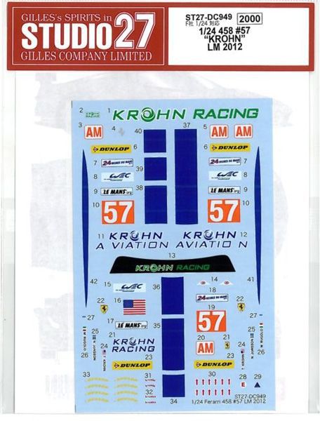 DC-949 1/24 458 #57 "KROHN" LM 2012