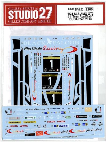 DC-984 1/24 SLS AMG GT3 #1"Team Abu Dhabi" DUBAI 24H 2013
