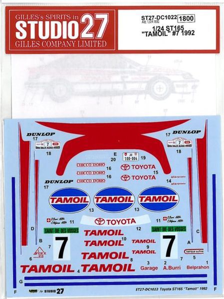 DC-1022 1/24 ST165 "TAMOIL" #7 1992 (A社1/24対応）