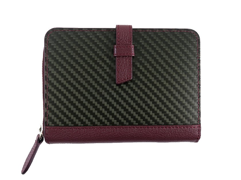 HIDE K 1896 ヒデ ケイ 1896 Travel Zip Wallet ソフトカーボン 財布 【箱なし】 HKC-024-04 定5.5万 ワインレッド▲030▼30602h05HIDE K 1896 ヒデ ケイ 1896 Tra...
