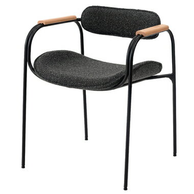 ●空間のアクセントになる洗練されたデザイン。 ●すっきりとしたブラックスチールと、丸みを帯びたフォルムが個性的なアームチェア。 ●緩やかに湾曲した座面が身体にフィットし自然な姿勢をサポート。 ●表情豊かで落ち着いた色味のファブリックが上質な...