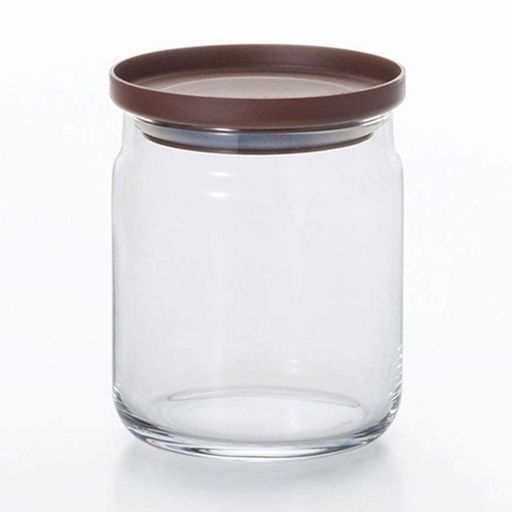 サイズ:口径90x高さ123mm 容量680ml 本体重量:約300g 素材・材質:本体=ガラス フタ=ポリプロピレン パッキン=シリコンゴム 原産国:日本