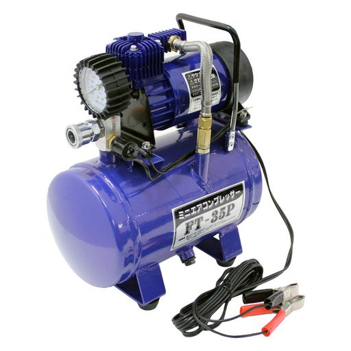 定格入力:DC12V 定格電流:14A 消費電力:180W 設定圧力:約0.78Mpa(約800kPa) 圧力スイッチ付 空気吐出量:30L/min エアタンク容量:3.5L タンク充填時間:約2分(約800kPa時) 電源入力コード:2....