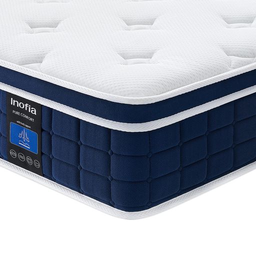 【やや硬めのマットレス】ポケットコイルマットレスは、「高反発ウレタン」と「高密度ポケットコイル」の組み合わせにより、柔らかくふんわりとしたクッション性を実現し、底付き感がなく、まるで雲に浮いているような寝心地を提供しながら、強い支え力を保ち...