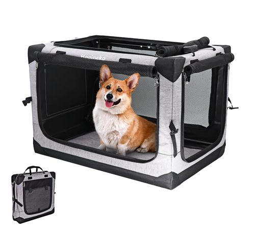 アウトドア、アクティブ、インドア 🐱【新型ペットクレート】:独特な折りたたみ式デザインで、4つのバックルを締めたり解除したりするだけで簡単に取り付け・保管できます。他のペットクレートやコンテナと比較して、軽量かつ持ち運びが簡...