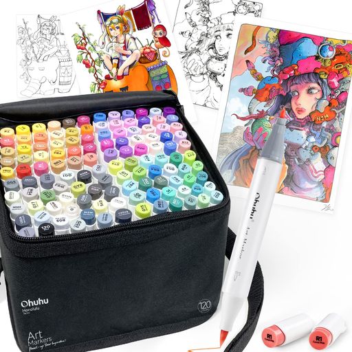 【世界15ヵ国以上で展開】 Ohuhuイラストマーカーシリーズは、世界15ヵ国以上で販売。プロのアーティストからも支持されています。豊富なカラーと様々なセットを展開し、初心者でも扱いやすく、だれでも気軽に楽しむことができるイラストマーカーで...