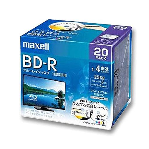 規格:BD-R 録画タイプ:1回録画 記憶容量:25GB(1層) 録画時間:BSデジタル 2時間10分(130分) 地上デジタル 3時間(180分)