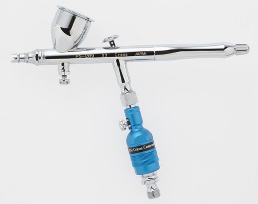 模型用塗装用具・エアブラシ塗装用コンプレッサーアクセサリー MR.ドレン&amp;ダストキャッチャーをエアブラシに接続することで、エアブラシ手前でエアホース内の水滴やコンプレッサーから排出する空気のホコリを除去します 従来製品との重さの比較...