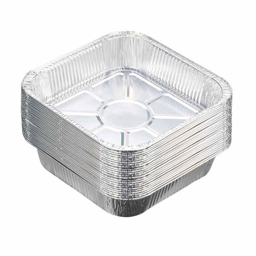 ケーキ 【パッケージ内容】ラウンド:長16x16x高さ4.5cm,50枚セット。スクエア:長16x16x高さ4cm,50枚セット。 【高品質の素材】厚みのあるアルミホイルで作られているため、高温に強く、高温で焼いたりグリルしたりしてもボック...