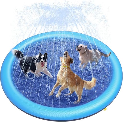 星(塗り潰し)【犬用プール 噴水マット】 この「犬用プール 噴水 マット」は、愛犬の夏の水遊びに最適!暑い夏に愛犬が涼しく楽しく遊べるアイテム。水を噴水のように広げて、犬の体を冷やすことができ、快適な水遊びでワンちゃんも大喜び。 星(塗り潰...