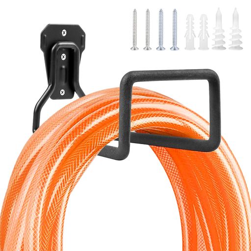 【省スペースホース収納フック】ホースをきれいにくるくる巻いて水道周りがスッキリさせることができのホースハンガーです。壁掛け式のデザインは、スペースの場所を有効に活用し、地震の際にも壁に安定して固定できます。ホースのカールやねじれを解消し、ご...