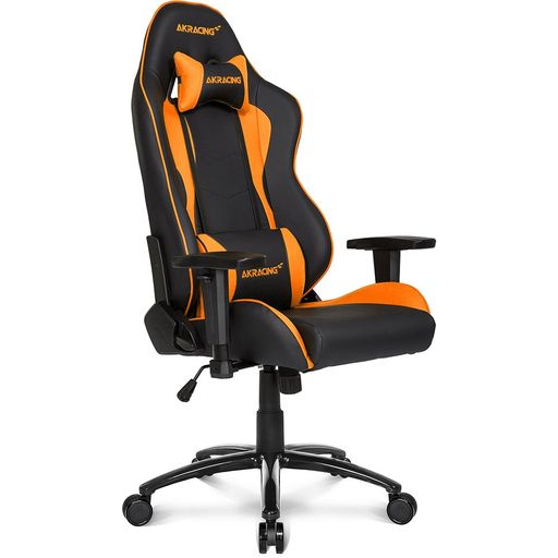 AKRacingスタンダードゲーミングチェア。適度なホールド感を持たせた座り心地。張地を経年劣化に強い高耐久仕様のPUレザーに変更したアップグレードモデル 寸法:背もたれ幅:54cm/奥行:56cm/高さ:92cm、座面下高さ:33~40c...