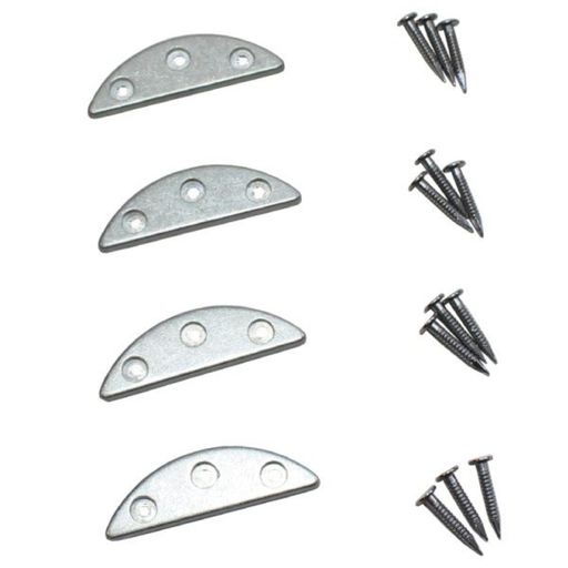 サイズ:48 x13mm(厚み:3mm )、 製造:日本製、 セット内容:プロテクター:4個・クギ:12本、 今も昔も人気の靴修理材!かかとの修理・補強ができます。簡単取り付け。 ダイキャスト製のかかと補強修理用品です。 靴・革靴・ビジネス...