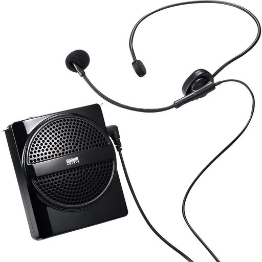 【実用最大出力】:10W 【周波数特性】:80Hz~12KHz 【入力信号】:ヘッドマイク(-44dB~-47dB) 【電源】:内蔵リチウムイオン電池(3.7V2000mA) 【充電方法】:ACアダプタDC5V/600mA 【充電時間】:約...