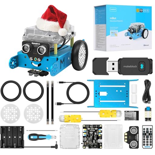 【子ども電動ロボットおもちゃ】電子工学、ロボット工学、プログラミングを楽しく学習できるように設計されたmBotロボットキットは、優れた教育用ロボット玩具です。ゼロから、8歳から12歳の子供向けのSTEMプロジェクトは、子供たちがインタラクテ...