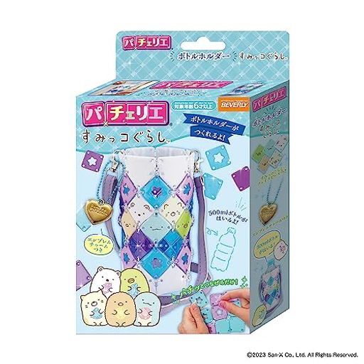 パチッとつなげるだけで、かわいいボトルホルダーが作れちゃう! 原寸大デザインシートつきだから初めてでもかんたん8分音符 すみっコぐらしピース、エンブレムチャーム付き (C)2023 San-X Co., Ltd. All Rights Re...