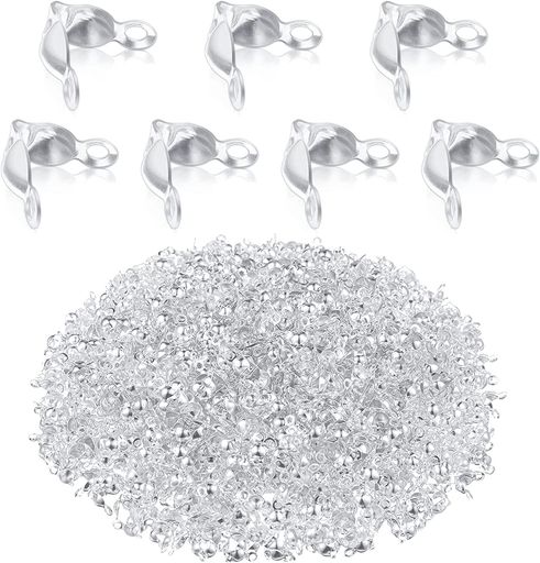 セット:約400個 素材:亜鉛合金 サイズ:約8mm(玉約2mm) 使用場合:テグス・ワイヤー・糸の端処理はコレでOK!カン付きなので、他のパーツとの接続にも大活躍◎お好みの金具を取り付けてね。ジュエリー修復、手作りアクセサリー、ハンドメイ...