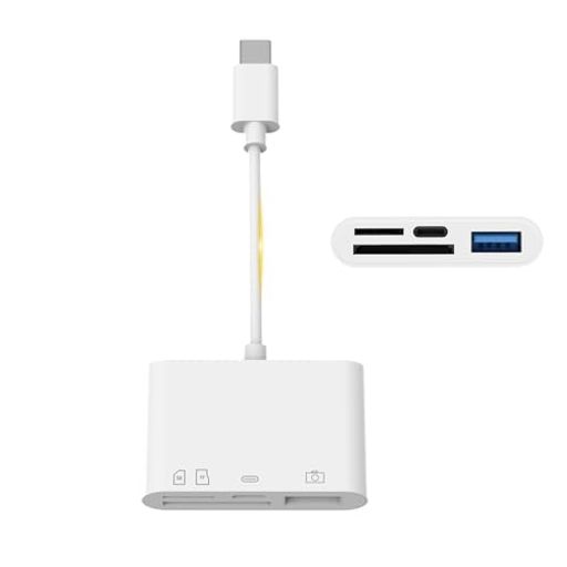 👑【新設計:USB/SD/TF/Type-C 4in1機能!1本で十分!】 タイプc SDカードリーダーはSDカードポート(SD/SDHC/SDXC/RS-MMMC/MMMC-Microカード)、TFカードポート(Micro...