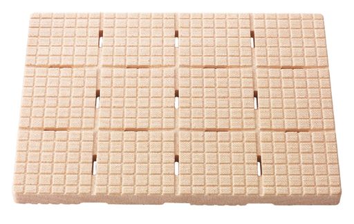 サイズ幅60x奥行44x高さ3.6cm 重量:約340g カラー:ベージュ 本体材質:発砲ポリスチレン系樹脂 耐熱温度:70°C 製造国:日本 表面はモザイクタイル柄で水切れが良く、すべりにくく、表面に残った水でヒヤっとしません。 裏面はす...