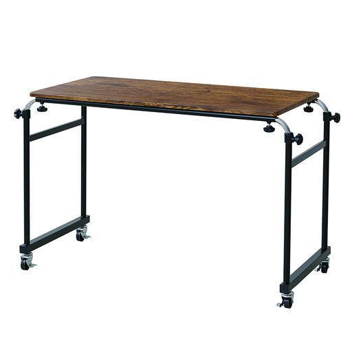 商品サイズ(約):幅91~145x奥行43x高さ58~85.5cm 商品重量(約):7kg 耐荷重(約):20kg 素材:合成樹脂化粧繊維板(塩化ビニル樹脂)・金属(鋼) 塗装:粉体塗装・クロームメッキ キャスター付き、幅・高さ調節可能、組立商品