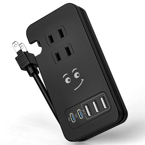 【8in1のコンセント・PDとQC3.0ポート付き・複数の設備同時に充電をできます】弊社のコンセントは8つポートがあります。1つPDポート+1つQC3.0ポート+3つ2.4AUSBポート+3つコンセント搭載されているため、スマホ充電の際にア...
