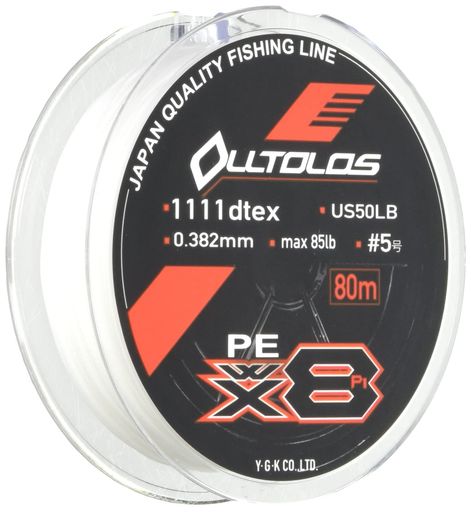 カラー:ホワイト 強度:85lb 号数:5 素材:PE 巻き量:80m