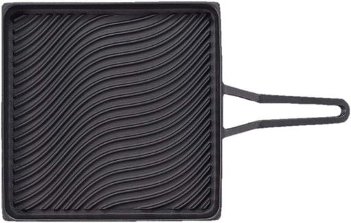 サイズ:約35.7x22.7xH2.6cm 材質:鋳鉄(黒焼付塗装) 生産国:日本 重量:約2.5kg