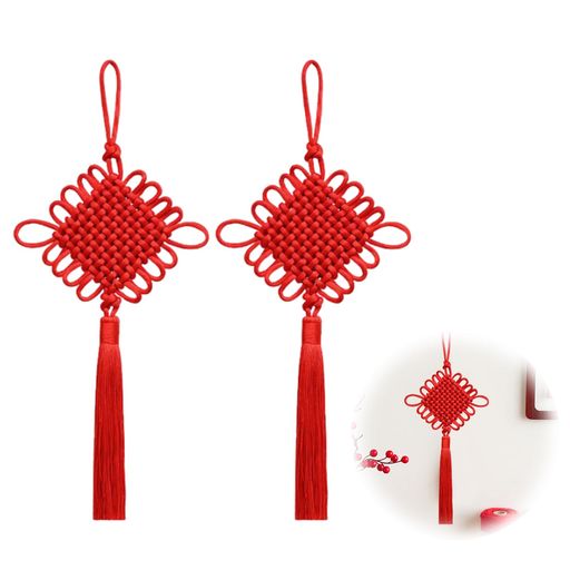 【中国結び飾り】福の文字が付いているこれらの絶妙な中国の伝統的な飾りは幸運、富、健康、暖かさ、幸福および再会を象徴します。お祭りの雰囲気に満ちた伝統的な中国風のデザインと色が特徴です。精巧な職人技が実用性と耐久性を保証し、新年にぴったりのペ...