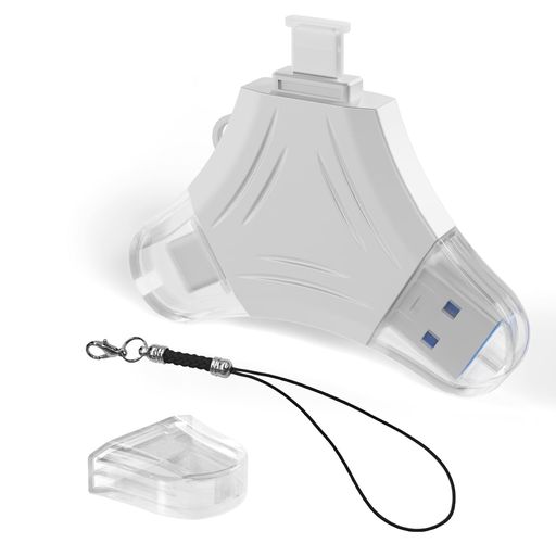 【3in1万能USBメモリ!暗号化データ保存】iPhone/Android/iPad/PC/Mac全対応!暗号化でデータを完全保護。Type-C・iOS・USB-A搭載で、あらゆるデバイスに直接接続可能。高耐久編み込みストラップを付属。コン...