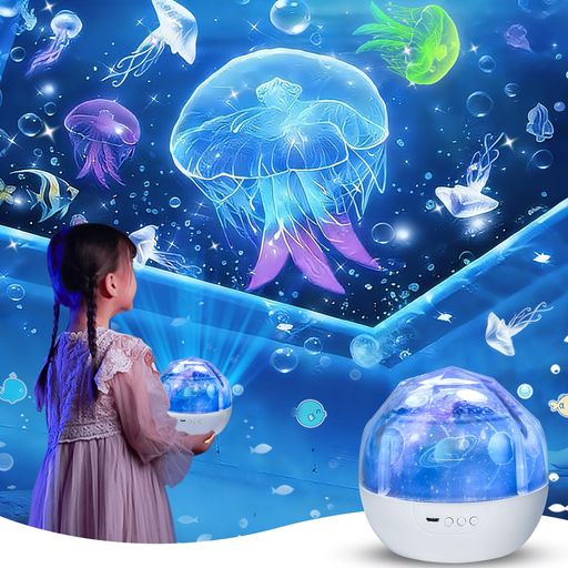 【プラネタリウム家庭用とナイトライト】マジックダイヤモンドような可愛らしい形状を採用,大人も子供も大満足。子供向けのデザイン、素敵なパッケージが付属しています。高品質な素材で丁寧に設計されており、映画のシーンはすべて星空や海と組み合わされ、...