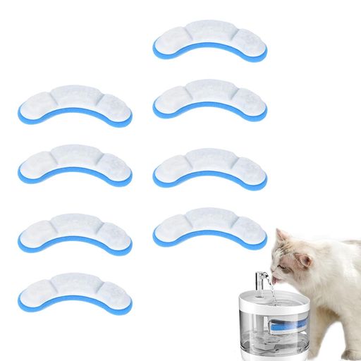 不純物除去、塩素除去、重金属除去、硬水軟化、細菌除去、無毒無臭、ペットにやさしい 【パッケージ内容】猫水フィルター*8枚。 【優れた素材】猫水フィルターはできる材料を採用して、無毒で無臭にやさしい、ペットにも負担なし。品質を維持するために、...