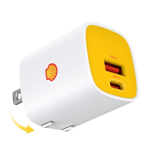 【30W急速充電】Shell 30W充電器は、 USB-CポートとUSB-Aポートを搭載し、1台で複数のデバイスを効率的に充電できます。1ポート使用時には最大30Wの高出力が可能で、iPhoneやiPadなどのデバイスを素早く充電できます。...
