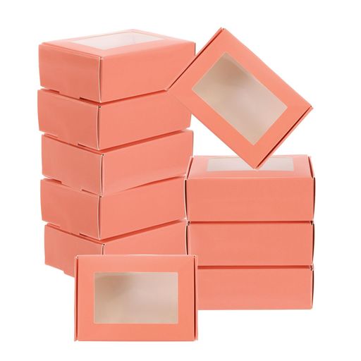 カラー:ピンク;素材:紙、PVC;折り畳みサイズ:85x60x30mm/3.35x2.36x1.18インチ(長さx幅x高さ);内容物:パーティーフavorボックス30個 透明窓デザイン:各あめボックスの前面にある窓で中身を開けずに確認できま...