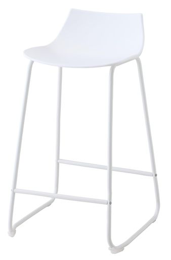 シートとフレームの色を統一させた、シンプルなバーチェア。カラーはホワイト、グレーの2色展開。明るい雰囲気のリビングにも、シックなオフィスの休憩スペースにも溶け込むカラーバリエーションになっています。 シートはポリプロピレン製。クッションはあ...